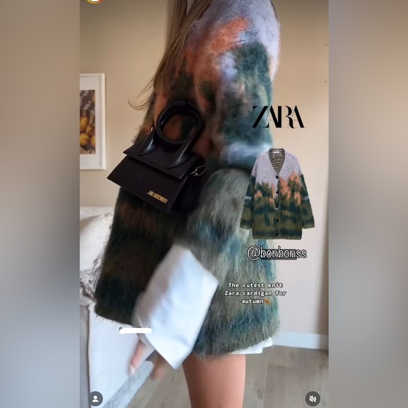 Zara | Tops | Zara Landscape Knit Coat | Poshmark